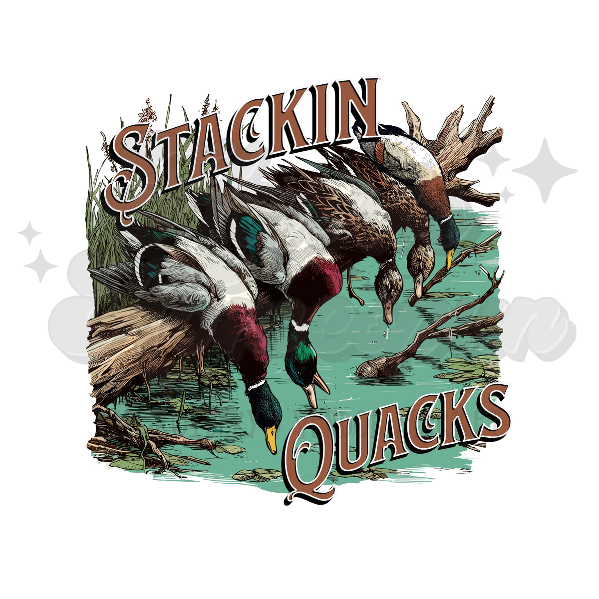 Stackin Quacks DTF Print – Harris Homespun