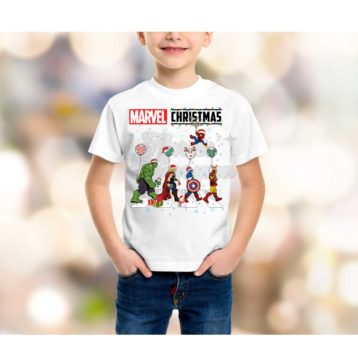 Marvel Christmas Version DTF Print – Harris Homespun