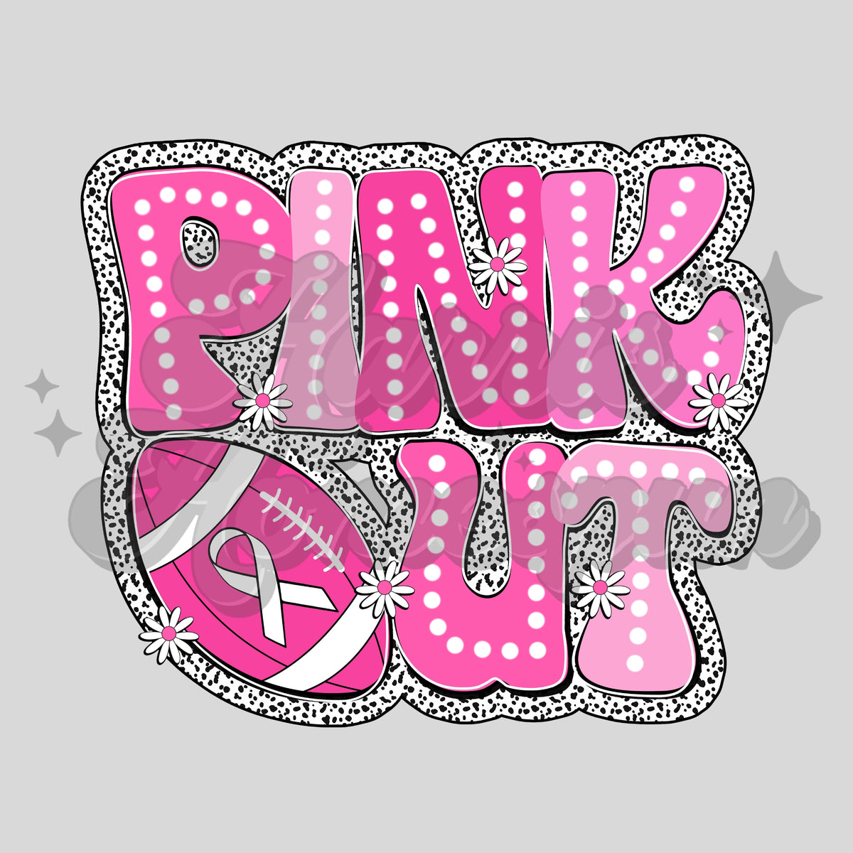 Pink Out Football Dots DTF Print – Harris Homespun
