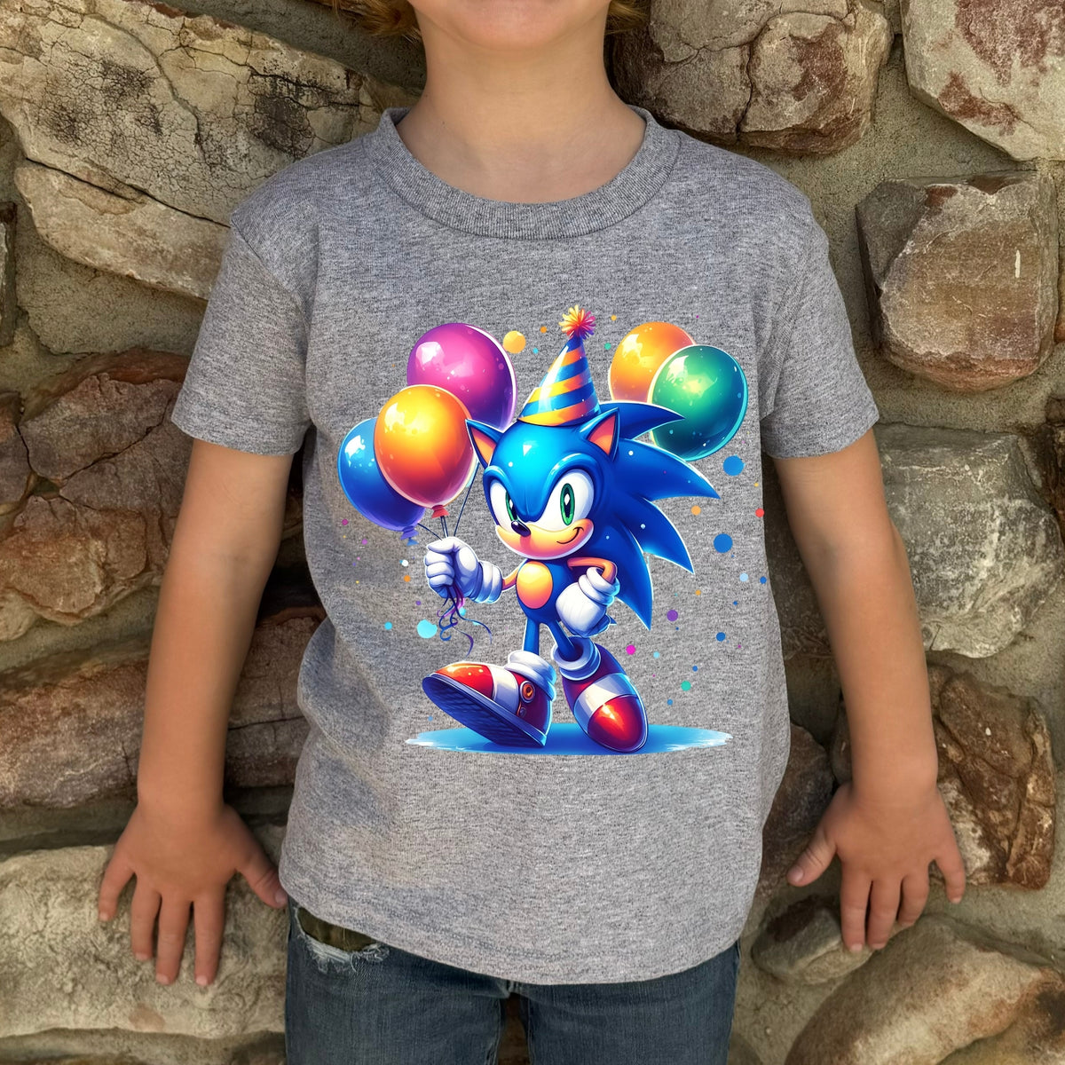 Sonic Birthday with Balloons DTF Print – Harris Homespun