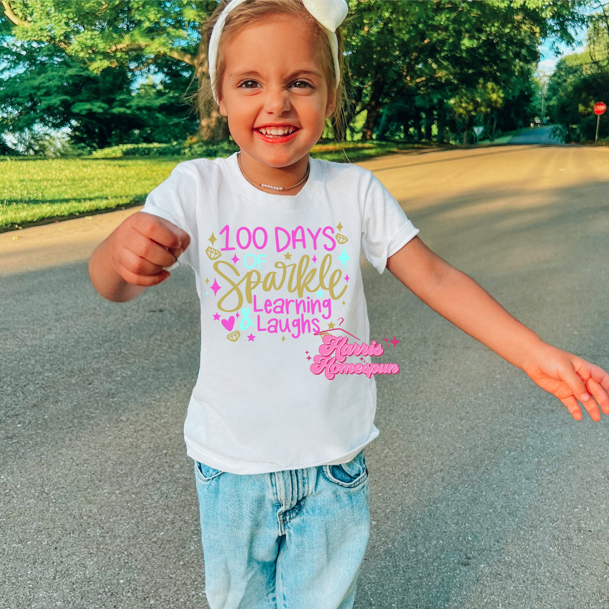 100 Days of Sparkle Learning Completed Tees – Harris Homespun
