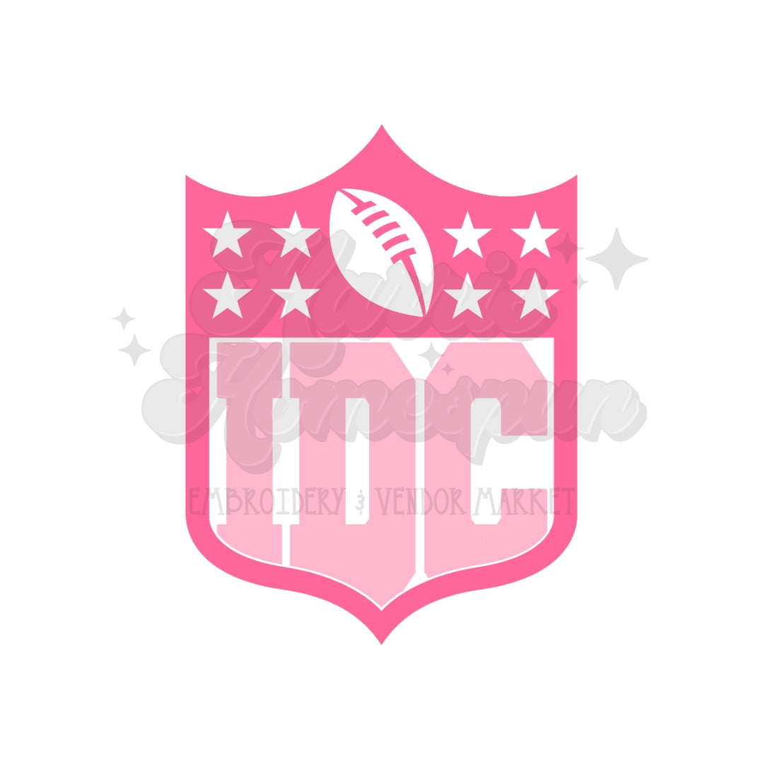 Pink IDC NFL Logo DTF Print – Harris Homespun
