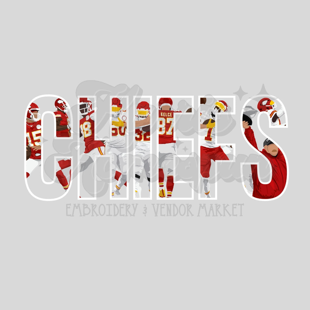 Chiefs Word DTF Print – Harris Homespun